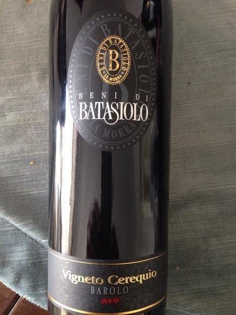 2006 Beni di Batasiolo Barolo Vigneto Cerequio, Italy, Piedmont, Langhe ...