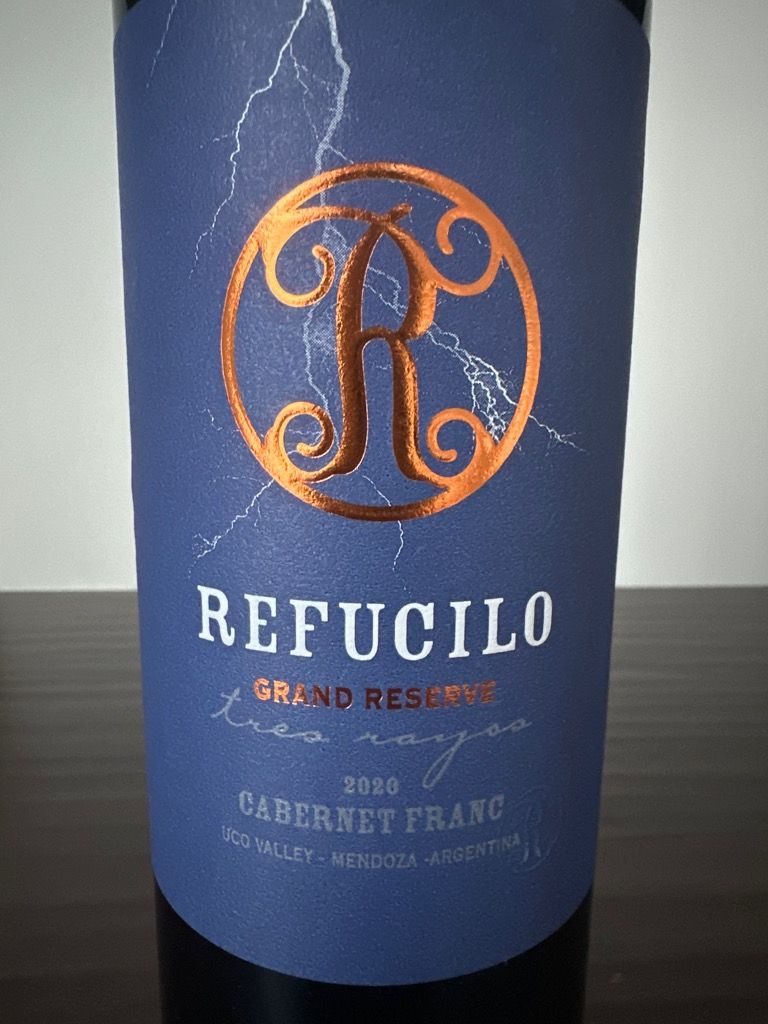 2021 Refucilo Cabernet Franc Grand Reserve Tres Rayos, Argentina ...