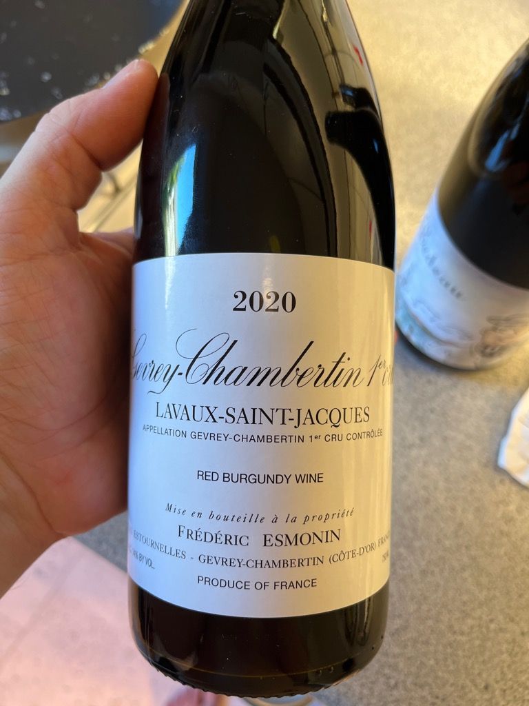 2020 Frederic Esmonin Gevrey-Chambertin 1er Cru Lavaux St. Jacques ...