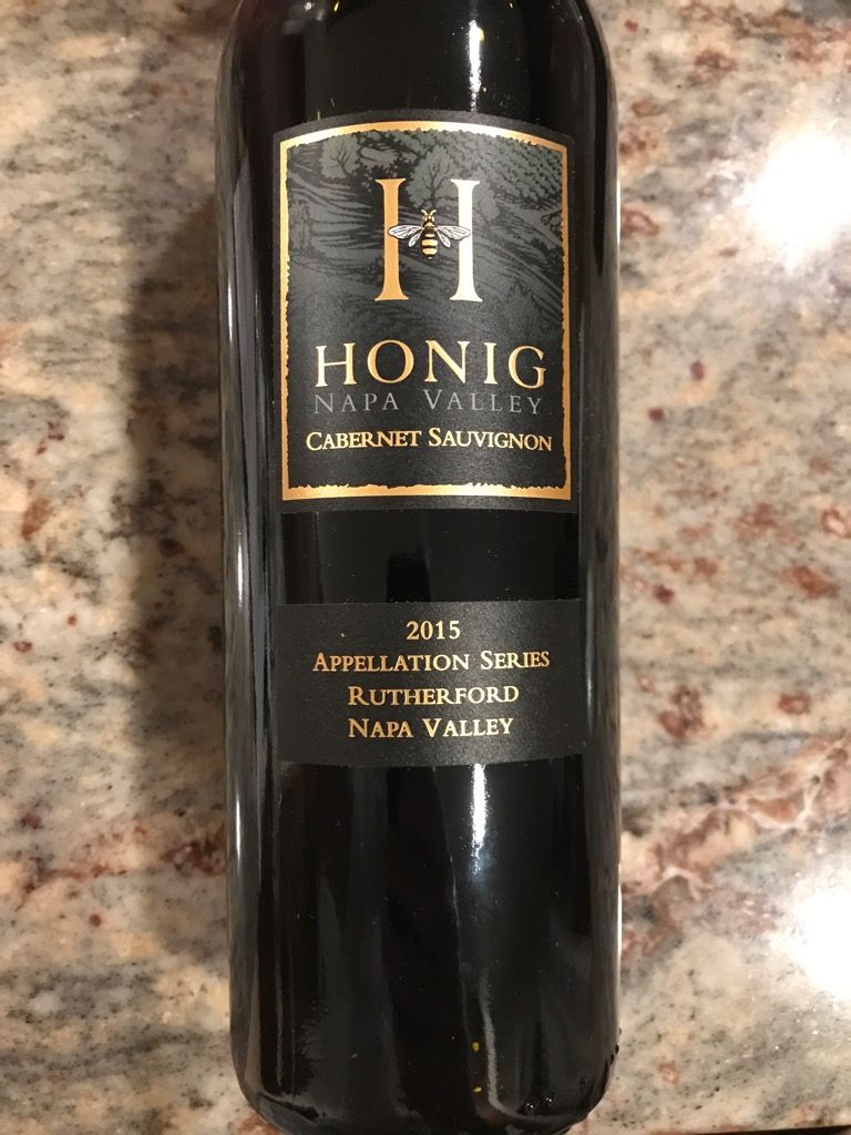 2015 Honig Cabernet Sauvignon Appellation Series Rutherford, USA ...