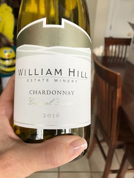2016 William Hill Winery Chardonnay Central Coast, USA, California ...