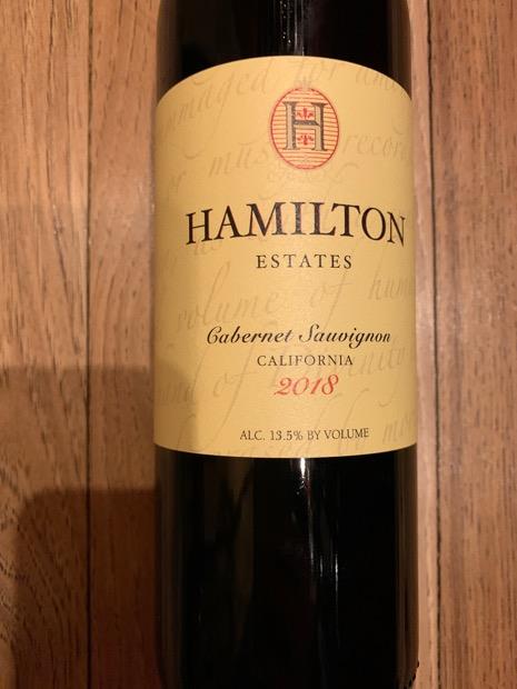 2018 Hamilton Estates Cabernet Sauvignon, USA, California - CellarTracker