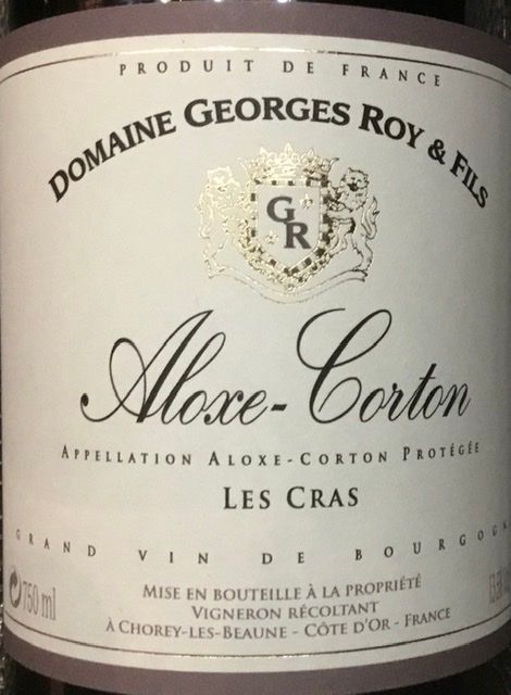 2016 Domaine Georges Roy & Fils Aloxe-Corton Les Cras, France, Burgundy ...