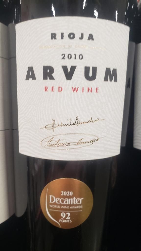 2010 Bodegas y Viñedos Escudero Rioja Arvum, Spain, La Rioja, Rioja ...