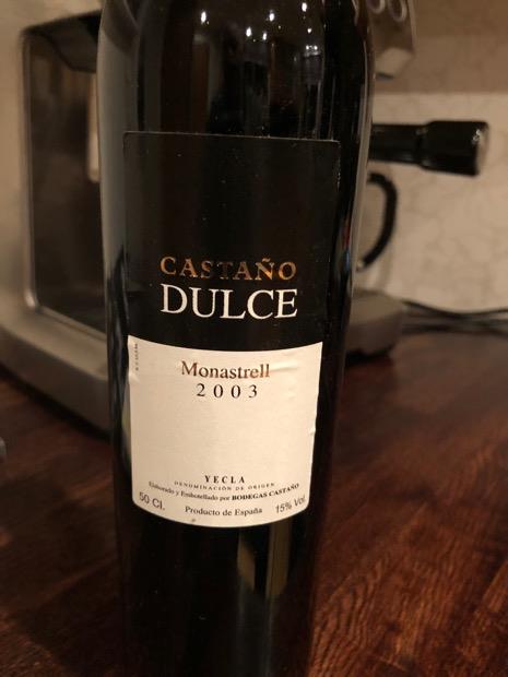 2003 Bodegas Castaño Monastrell Dulce, Spain, Murcia, Yecla - CellarTracker