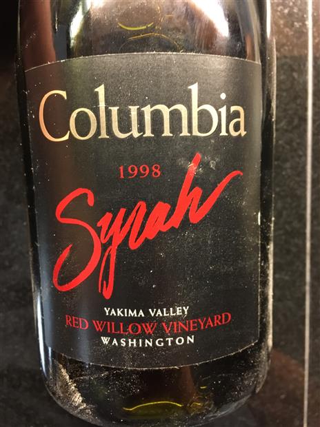 1995 Columbia Winery Syrah David Lake Signature Series Red Willow ...