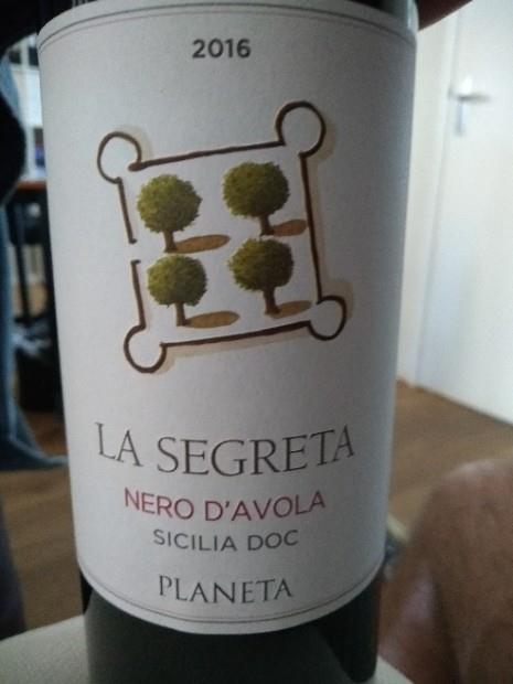 2016 Planeta Nero d'Avola La Segreta, Italy, Sicily, Sicilia ...