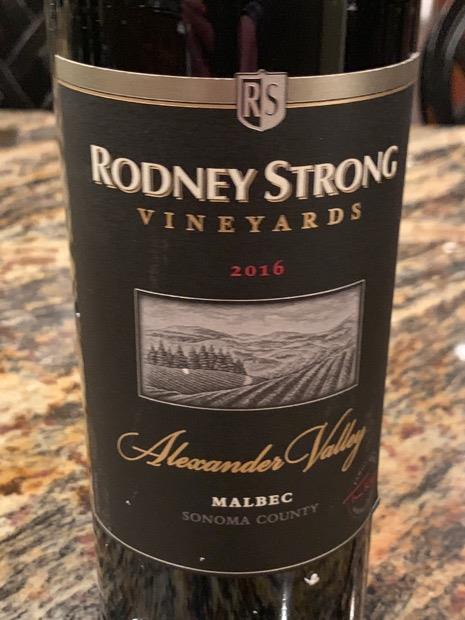 2013 Rodney Strong Malbec, USA, California, Sonoma County, Alexander ...