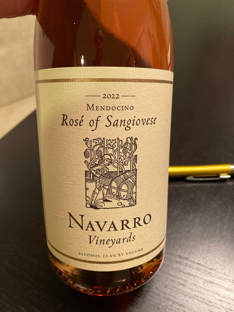 2022 Navarro Vineyards Rosé of Sangiovese, USA, California, North Coast ...