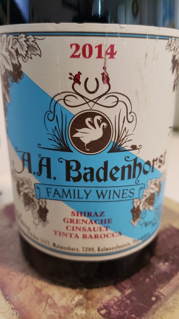 2018 Badenhorst Family Wines Shiraz grenache cinsault tinta barocca ...