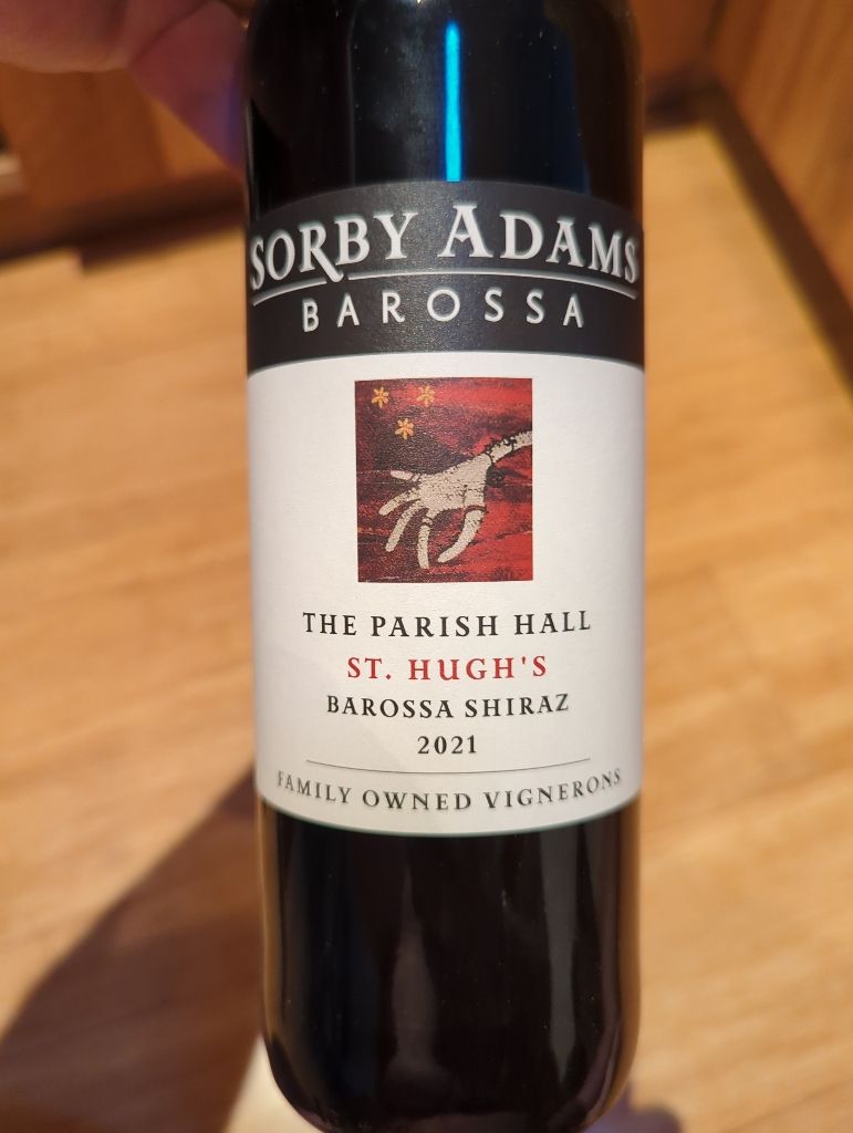 2022 Sorby Adams Shiraz The Parish Hall St. Hughes, Australia, South ...