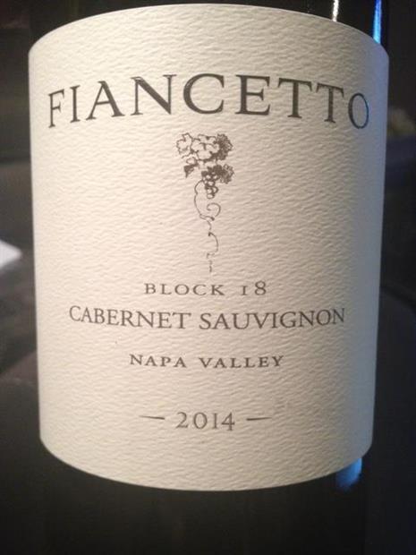 2014 Fiancetto Cabernet Sauvignon Block 18, USA, California, Napa ...