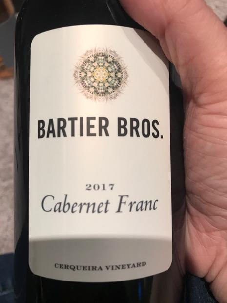 2017 Bartier Bros. Cabernet Franc Cerqueira Vineyard, Canada, British ...