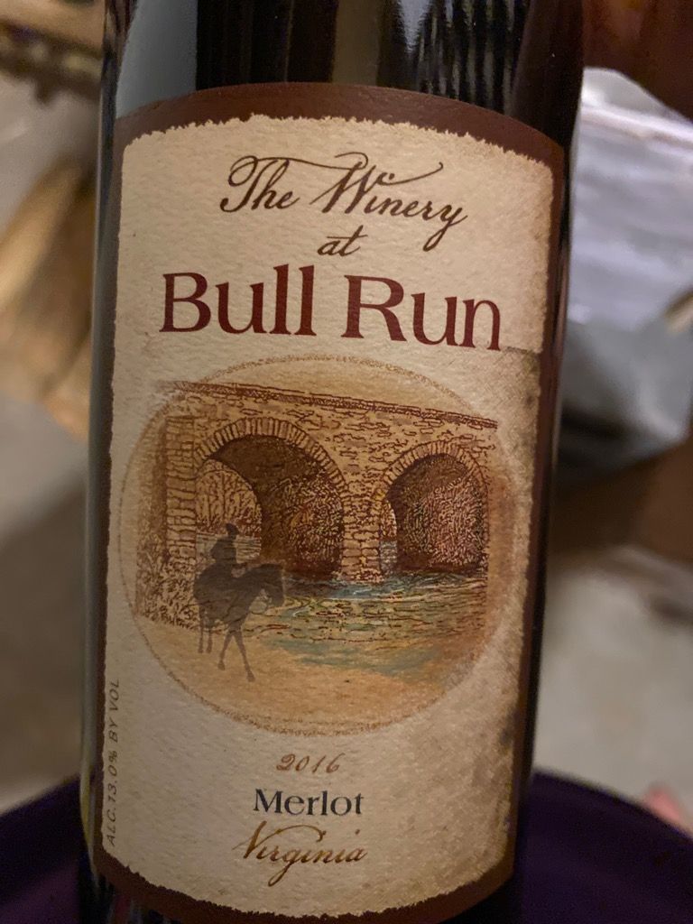 2016 The Winery at Bull Run Merlot, USA, Virginia, Northern Virginia ...