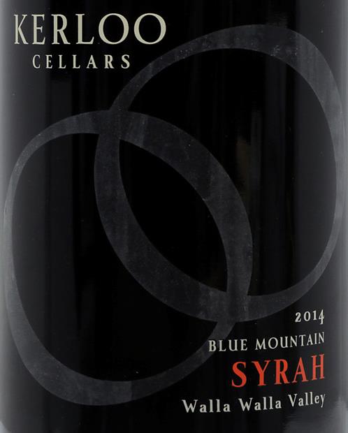 2014 Kerloo Cellars Syrah Blue Mountain Vineyard, USA, Washington ...