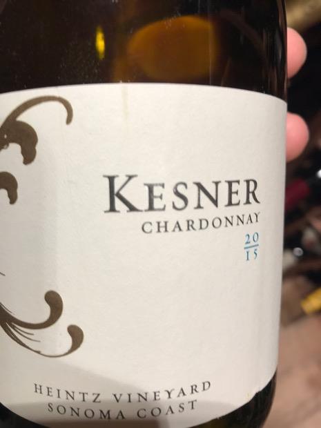 2015 Kesner Chardonnay Heintz Vineyard, USA, California, Sonoma County ...