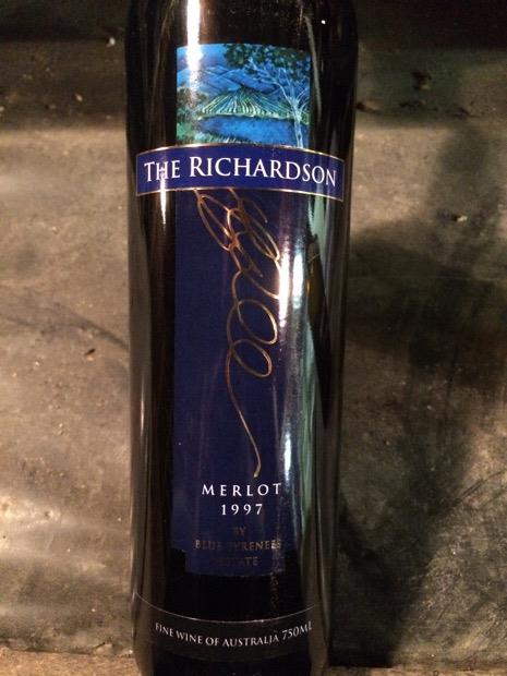 1997 Blue Pyrenees Estate Merlot The Richardson, Australia, Victoria ...
