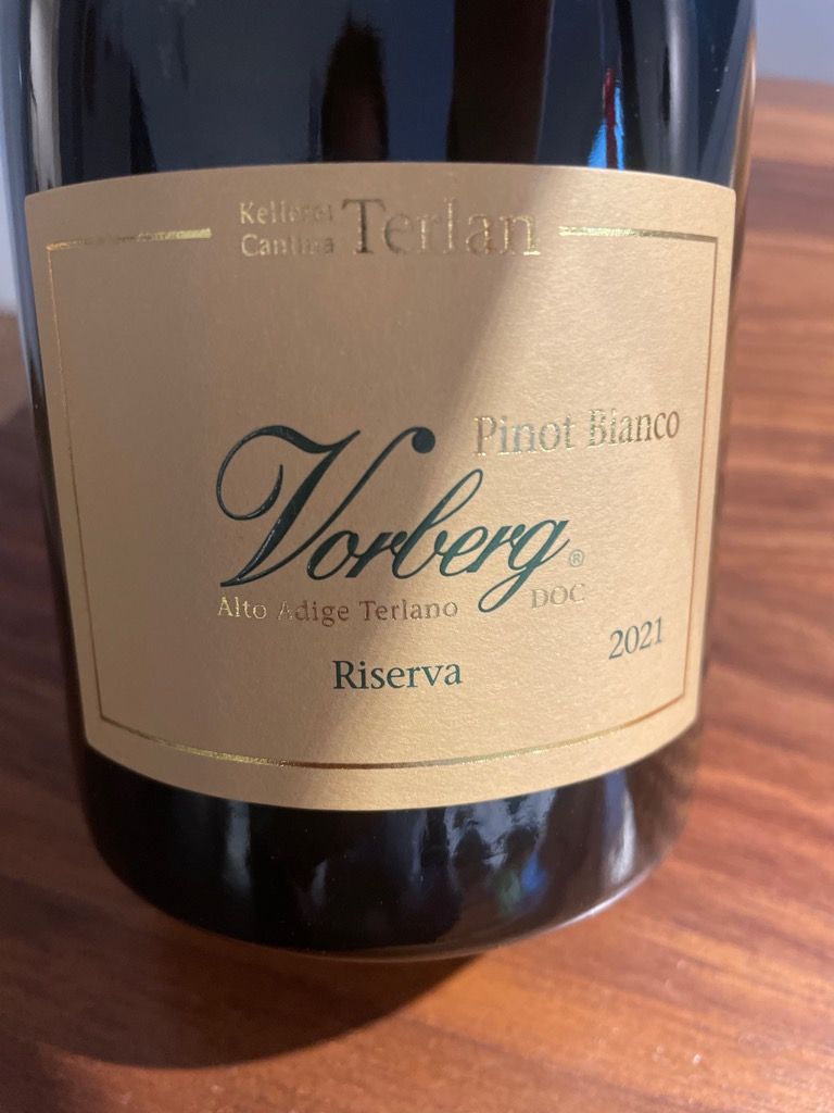 2021 Cantina Terlan Pinot Bianco Terlano Riserva Vorberg, Italy ...
