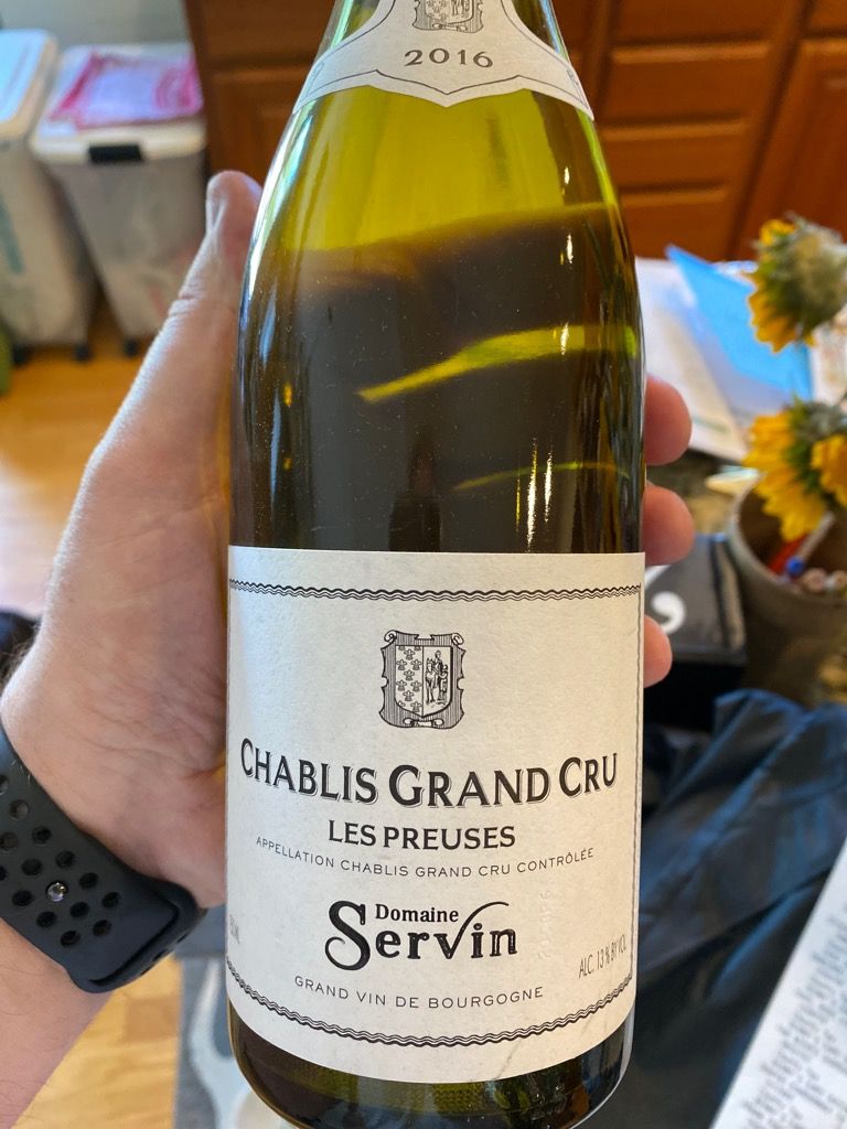 2016 Domaine Servin Chablis Grand Cru Les Preuses, France, Burgundy ...