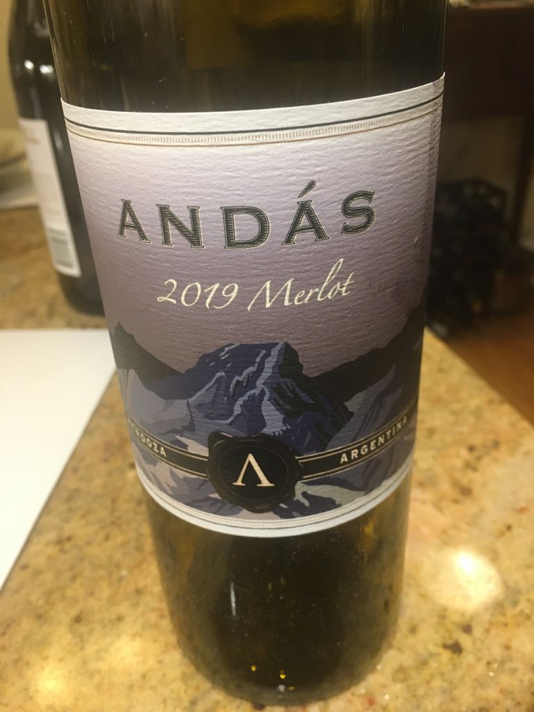 2019 Andas Merlot, Argentina, Mendoza - CellarTracker