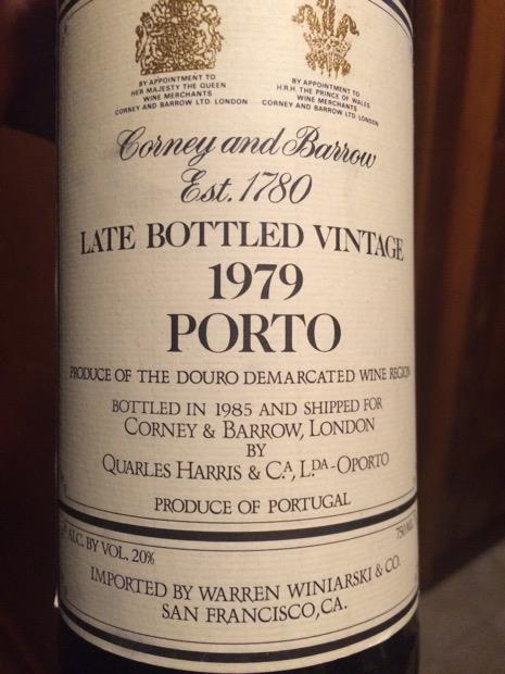 1979 Corney and Barrow Porto Late Bottled Vintage, Portugal, Douro ...