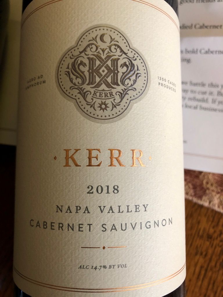 2016 Kerr Cellars Cabernet Sauvignon, USA, California, Napa Valley ...