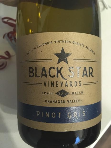 2017 Black Star Vineyards Pinot Gris Small Batch, Canada, British ...