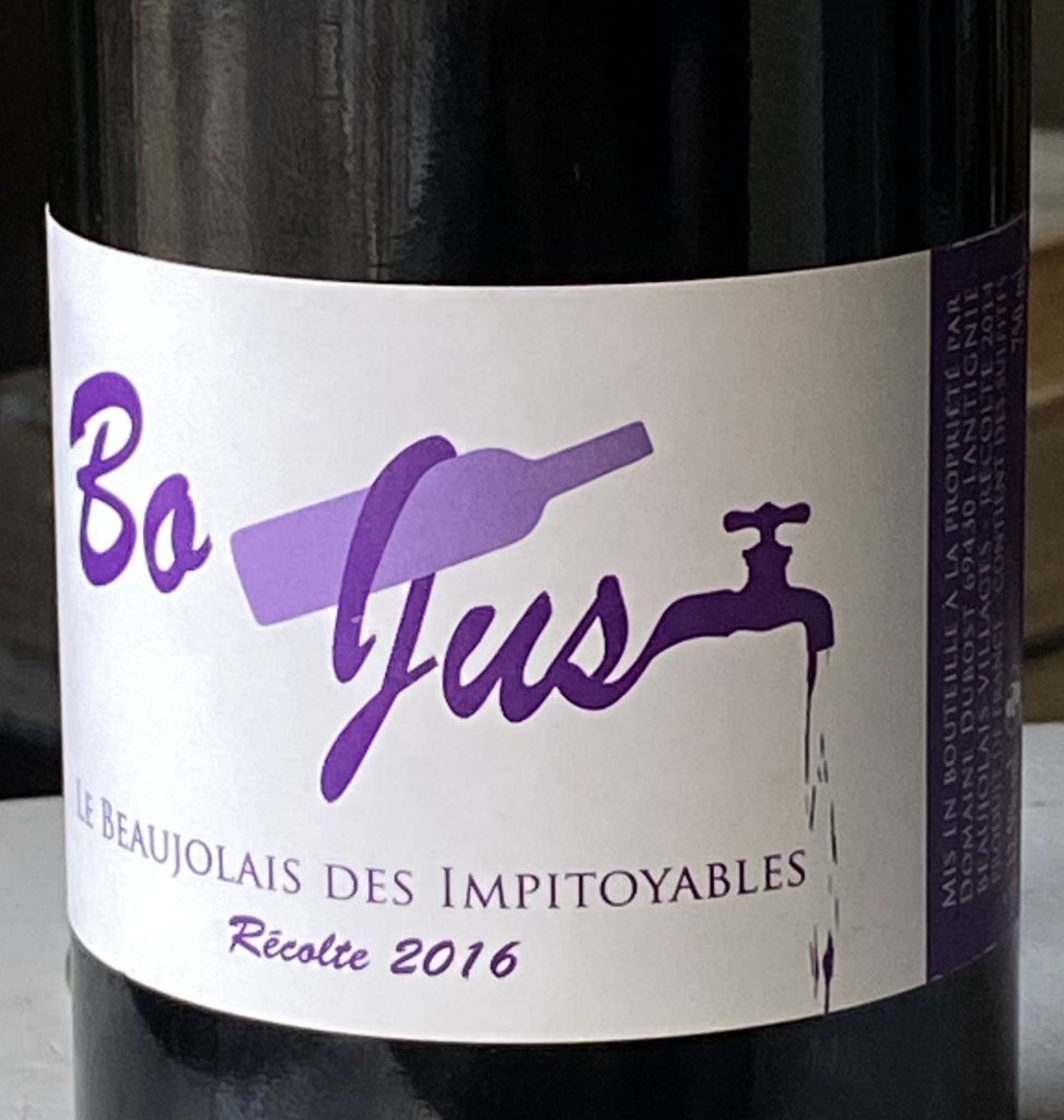 2016 Domaine Dubost Beaujolais Bo Jus, Le Beaujolais des Impitoyables, France, Burgundy ...