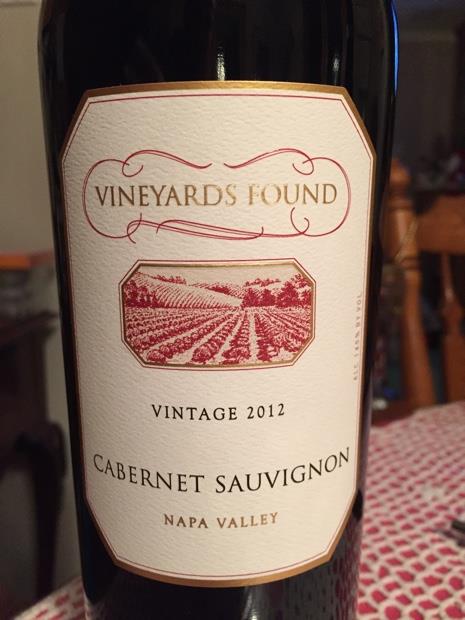 2012 Vineyards Found Cabernet Sauvignon, USA, California, Napa Valley ...
