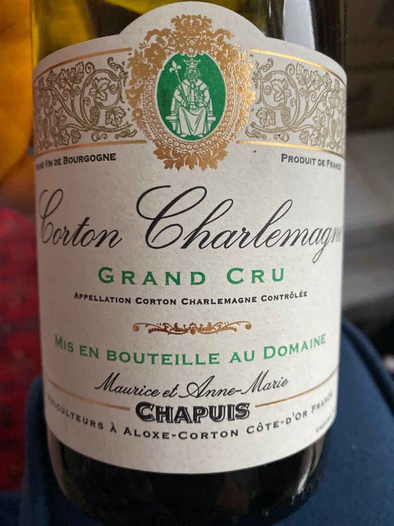 2017 Domaine Chapuis Corton-Charlemagne, France, Burgundy, Côte de ...
