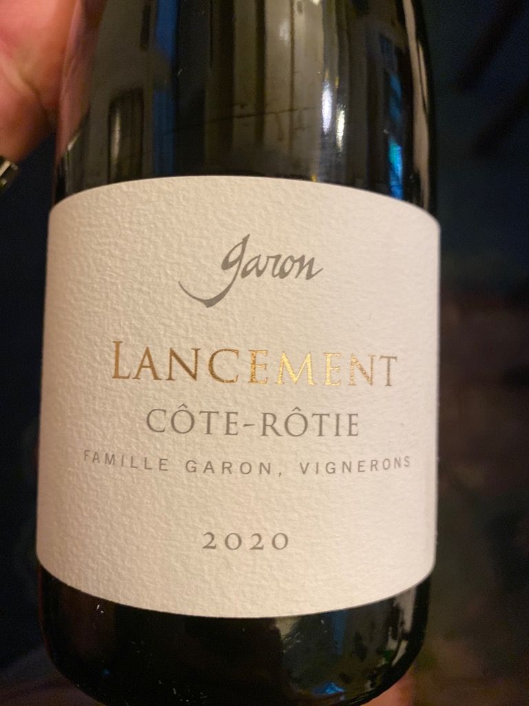 2021 Domaine Garon Côte-Rôtie Lancement, France, Rhône, Northern Rhône ...