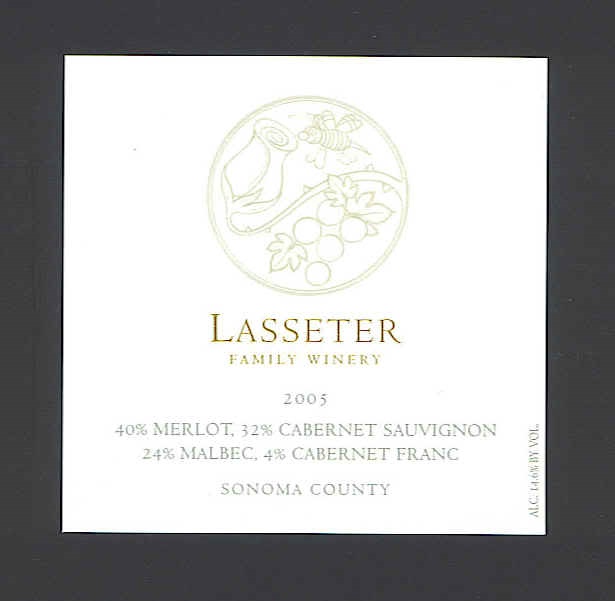 2005 Lasseter Family Winery, USA, California, Sonoma County, Alexander ...