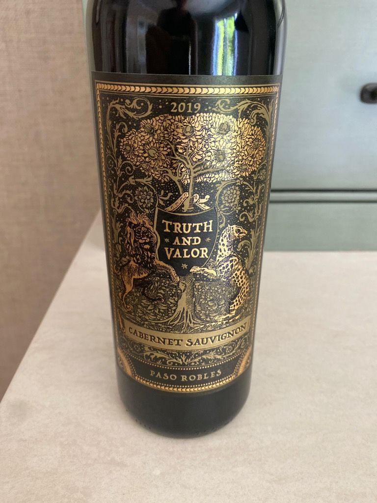 2019 Truth & Valor Cabernet Sauvignon Paso Robles, USA, California ...
