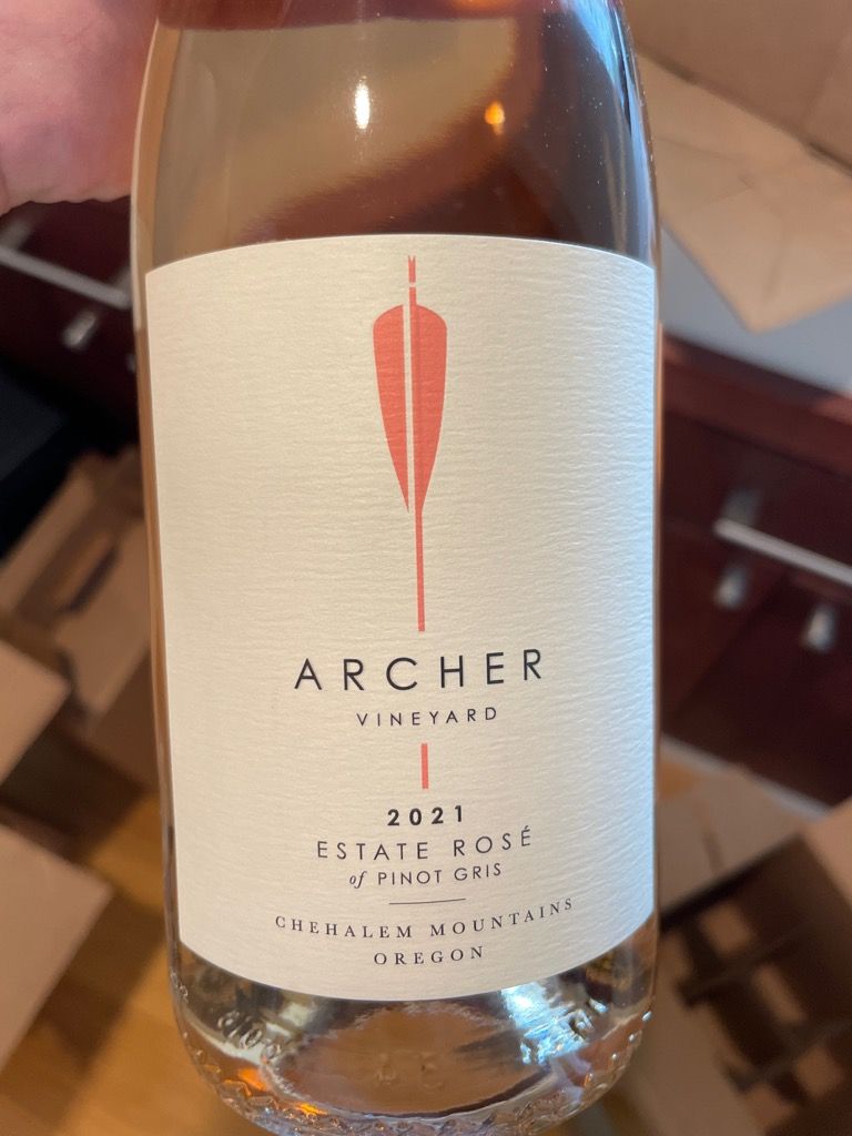 2021 Archer Vineyard Estate Rosé of Pinot Gris, USA, Oregon, Willamette ...