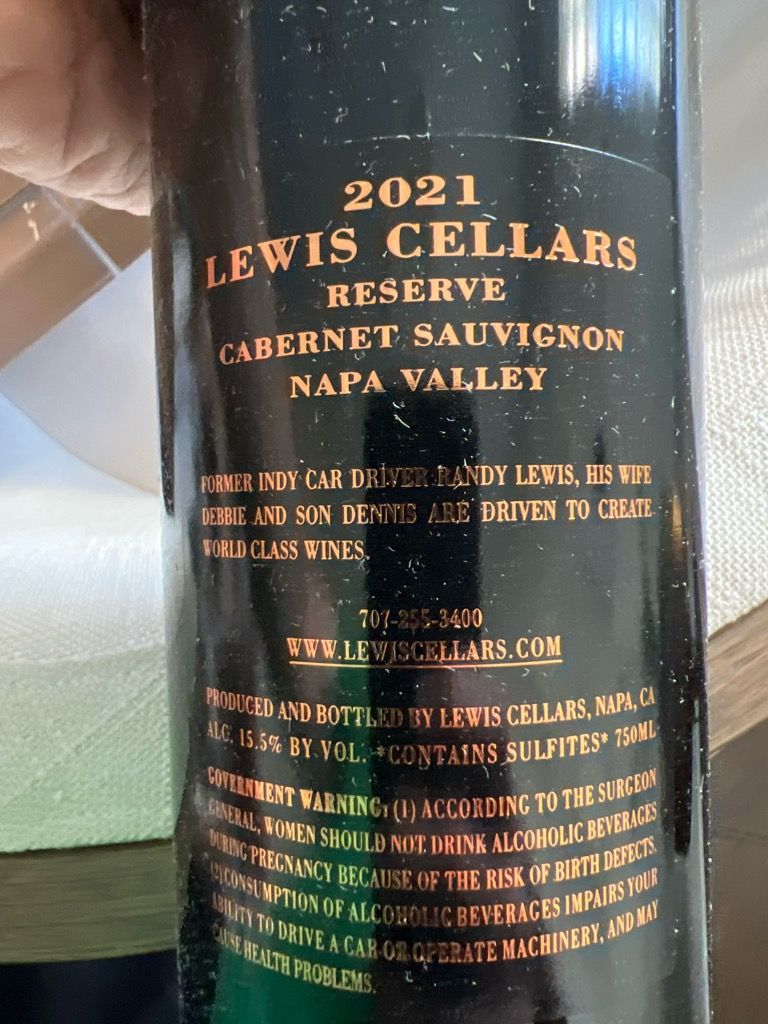 2021 Lewis Cellars Cabernet Sauvignon Reserve, USA, California, Napa ...