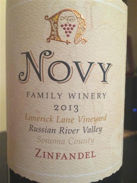 2013 Novy Family Wines Zinfandel Limerick Lane Vineyard, USA ...
