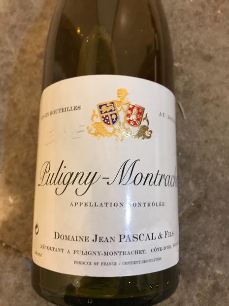 1996 Domaine Jean Pascal et Fils Puligny-Montrachet, France, Burgundy ...