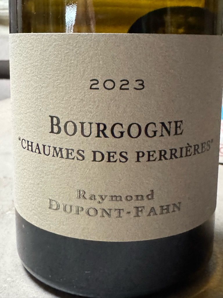 2023 Domaine Dupont-Fahn Bourgogne Blanc Chaumes des Perrières, France ...