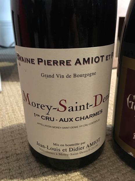 2015 Domaine Pierre Amiot et Fils Morey St. Denis 1er Cru Aux Charmes ...