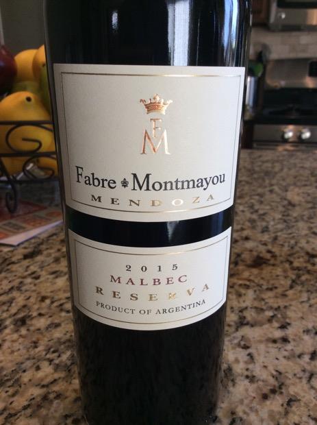 2015 Fabre Montmayou Malbec Phebus Reserva Mendoza, Argentina, Mendoza ...