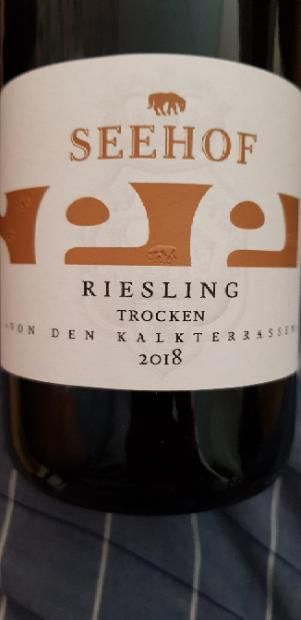 2018 Weingut Seehof Riesling Von den Kalkterrassen, Germany ...