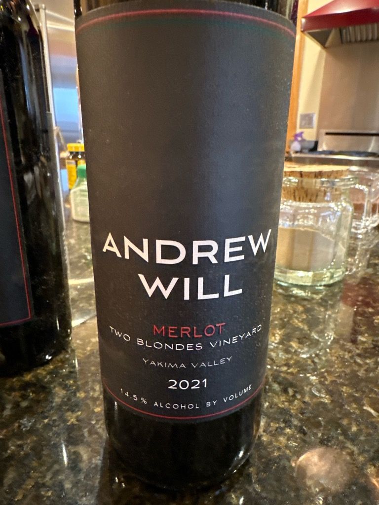 2021 Andrew Will Merlot Two Blondes Vineyard, USA, Washington, Columbia ...