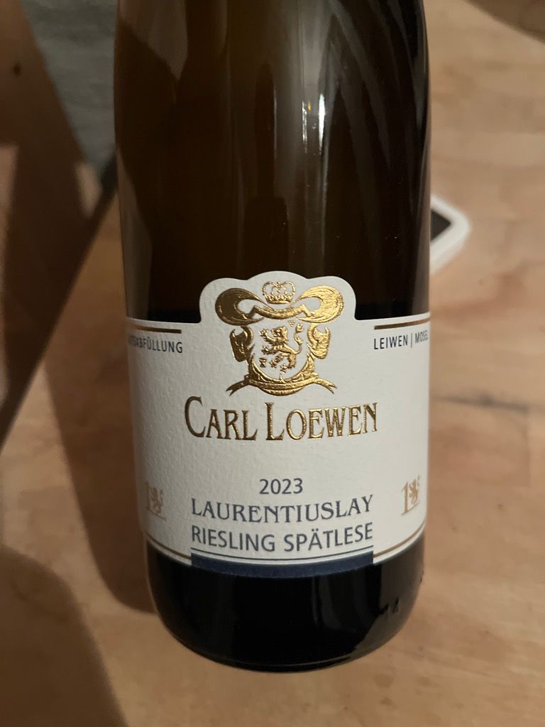 2023 Carl Loewen Leiwener Laurentiuslay Riesling Spätlese, Germany ...