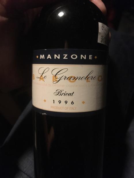 1996 Giovanni Manzone Barolo Bricat Le Gramolere, Italy, Piedmont ...