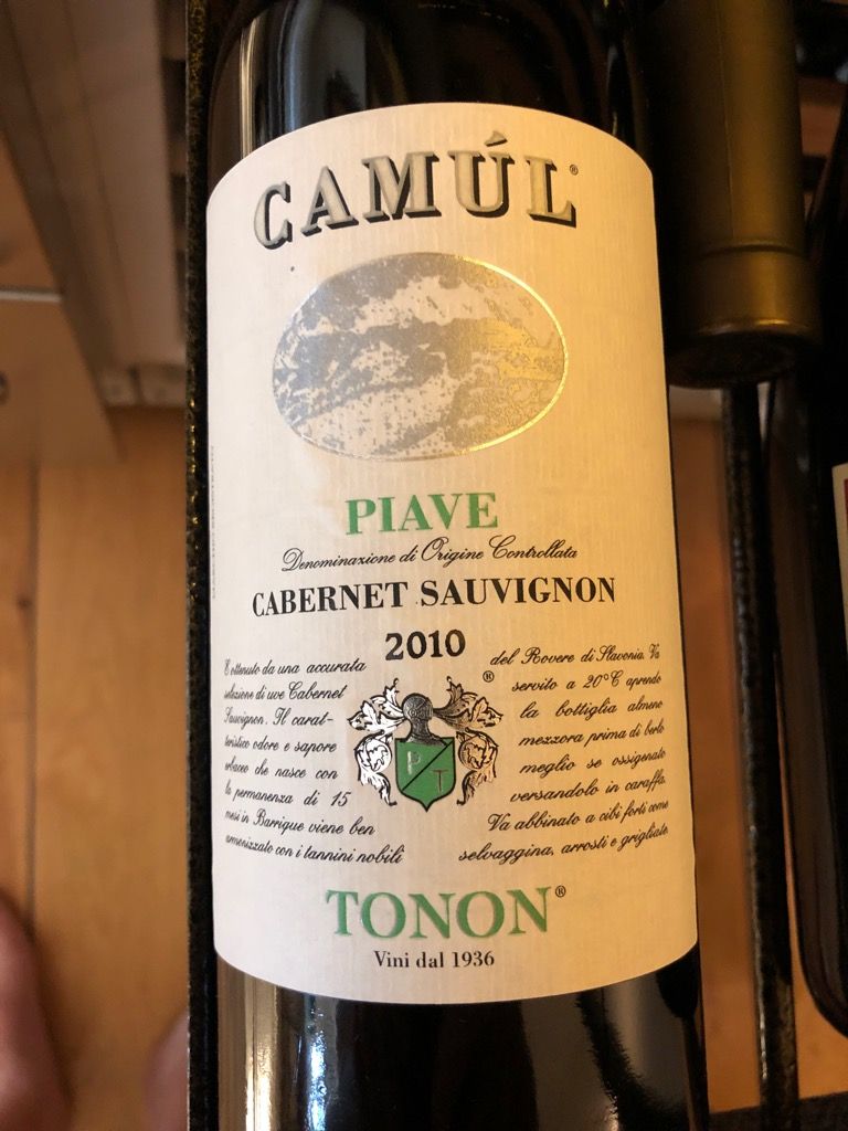 2010 Vini Tonon Cabernet Sauvignon Camúl Italy, Italy, Veneto, Veneto ...
