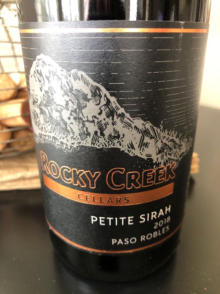 2018 Rocky Creek Cellars Petite Sirah, USA, California, Central Coast ...