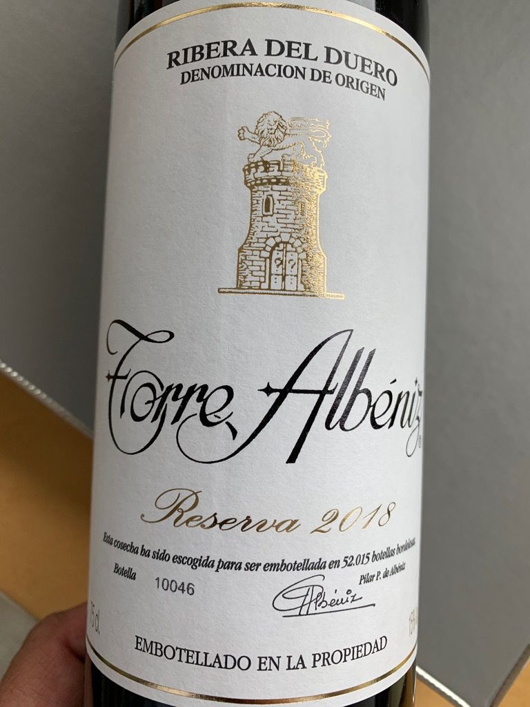 2018 Bodegas Peñalba López Ribera del Duero Torre Albéniz Reserva ...