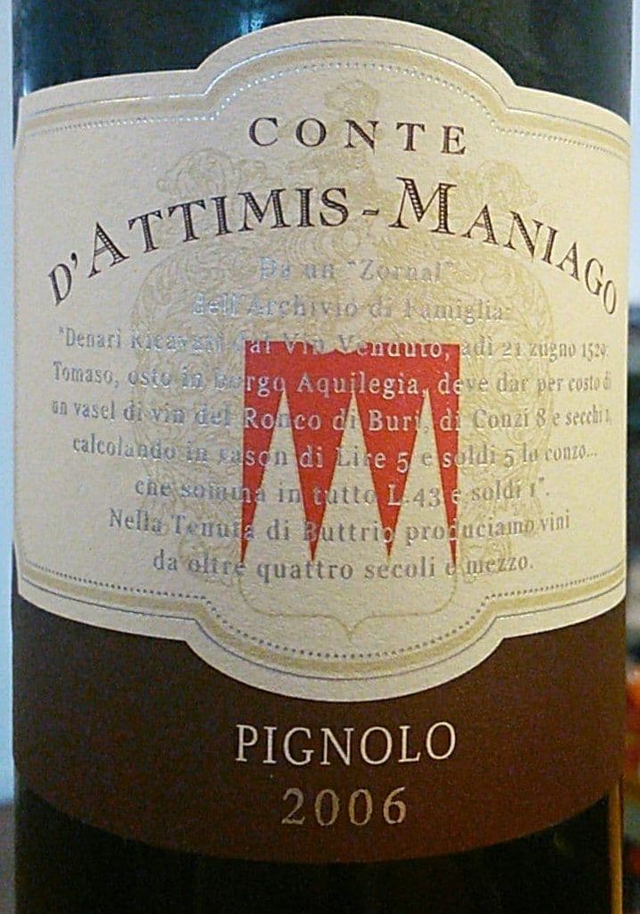 2006 Conte d'Attimis-Maniago Pignolo, Italy, Friuli-Venezia Giulia ...