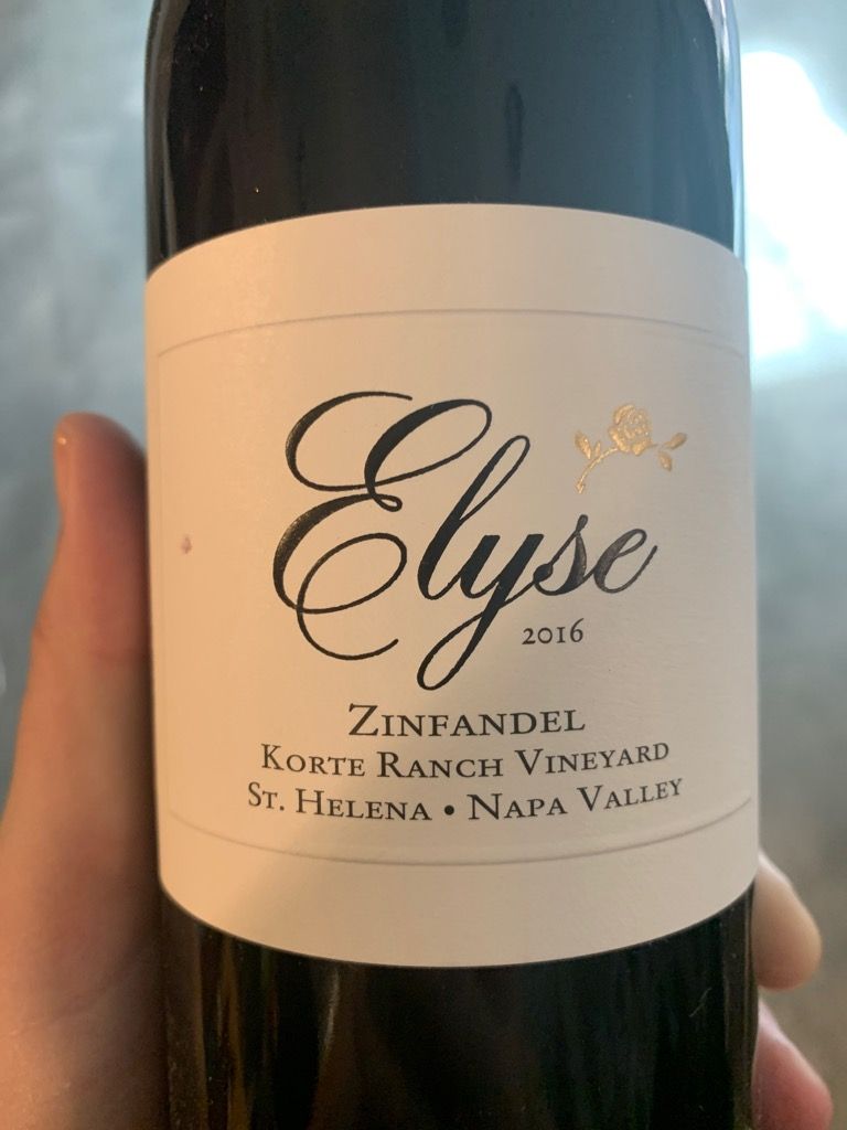 2016 Elyse Zinfandel Korte Ranch, USA, California, Napa Valley, St ...