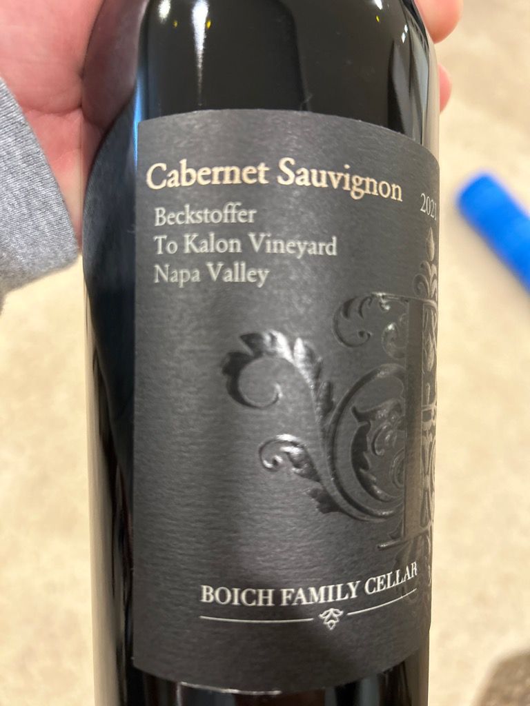2021 Boich Family Cellar Cabernet Sauvignon Beckstoffer To Kalon ...